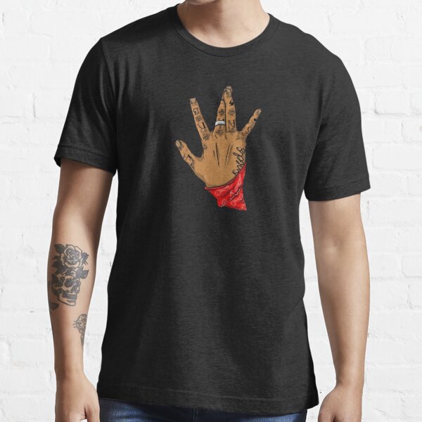 "Blood Gang Hand Symbol - Drawing" T-shirt by Nikefc | Redbubble ...