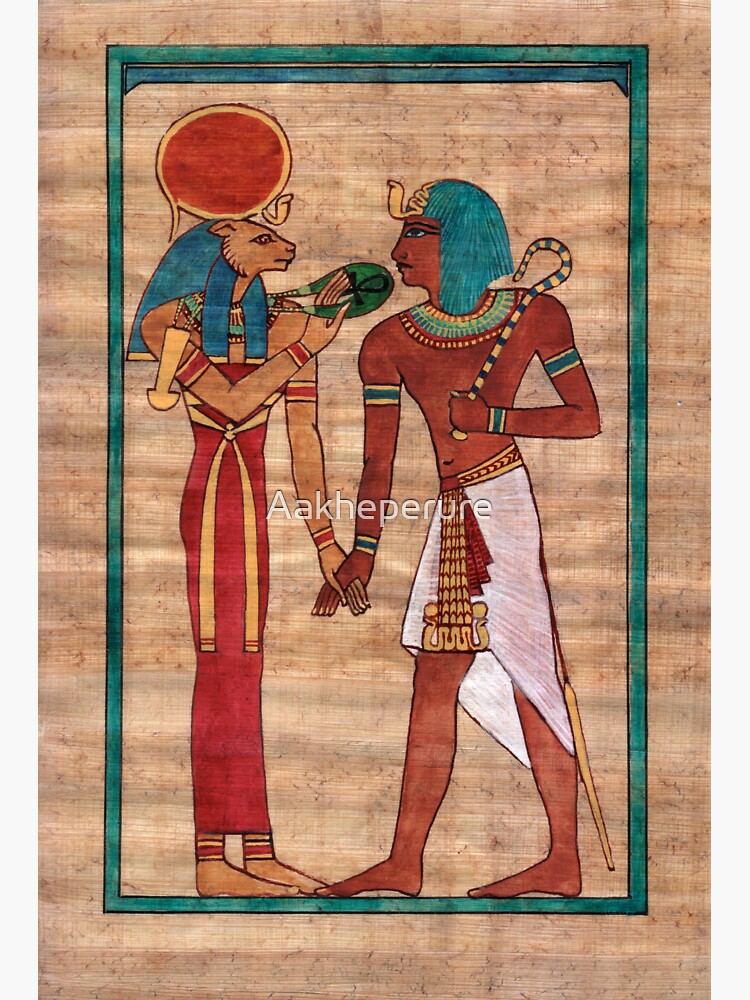 "Sekhmet blesses Seti" Sticker for Sale by Aakheperure | Redbubble