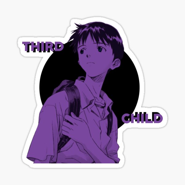 "Shinji Ikari - Third Child" Sticker for Sale by fkath | Redbubble