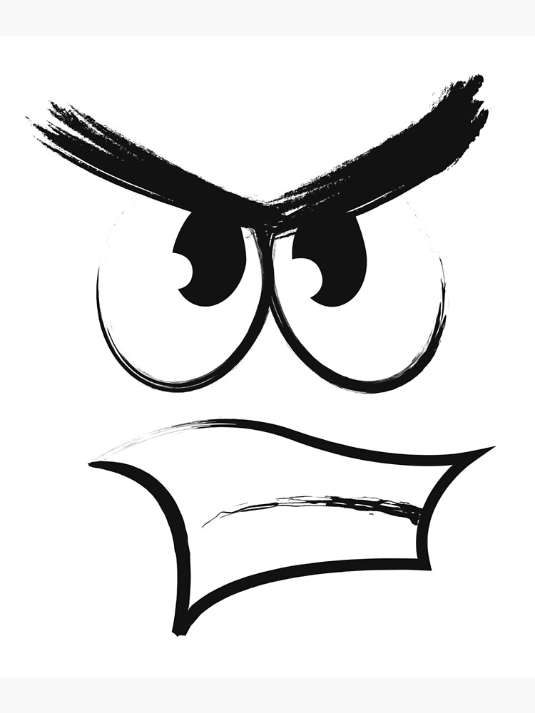 "Angry Face Vector art" Poster for Sale by MediaBase | Redbubble