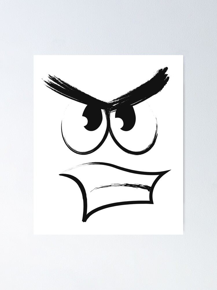 "Angry Face Vector art" Poster for Sale by MediaBase | Redbubble