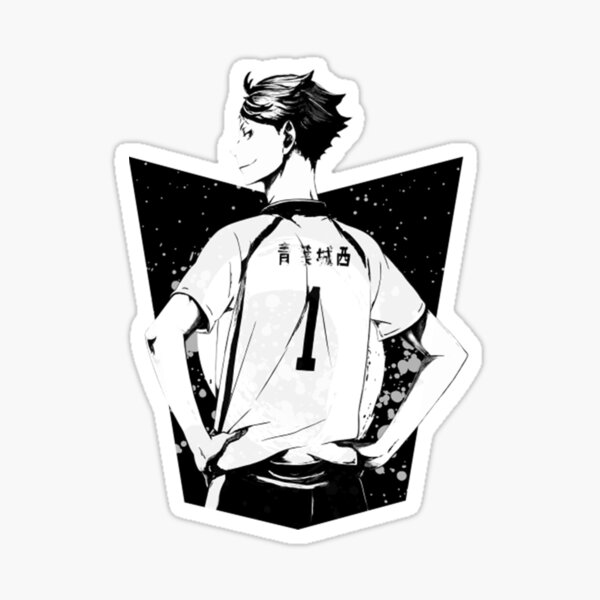 "Haikyuu!!: Toru Oikawa Ink Design(BW)" Sticker for Sale by ...