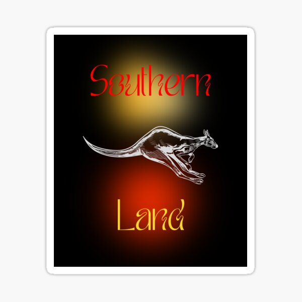 "Aboriginal Southern Land Kangaroo" Sticker for Sale by FedSherDesign ...