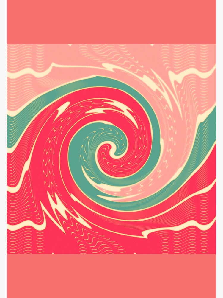 "Big red wave" Poster by ElfledaElysi | Redbubble
