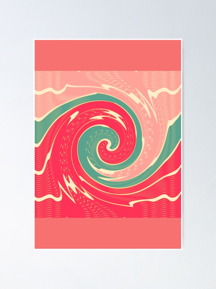 "Big red wave" Poster by ElfledaElysi | Redbubble