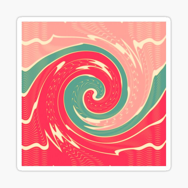 "Big red wave" Sticker by ElfledaElysi | Redbubble