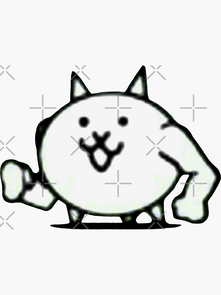 "Battle cats" Sticker for Sale by Jonnasushi | Redbubble