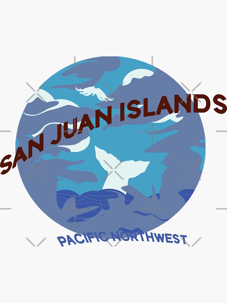 "San Juan Islands PNW" Sticker for Sale by BirdieCarmine | Redbubble
