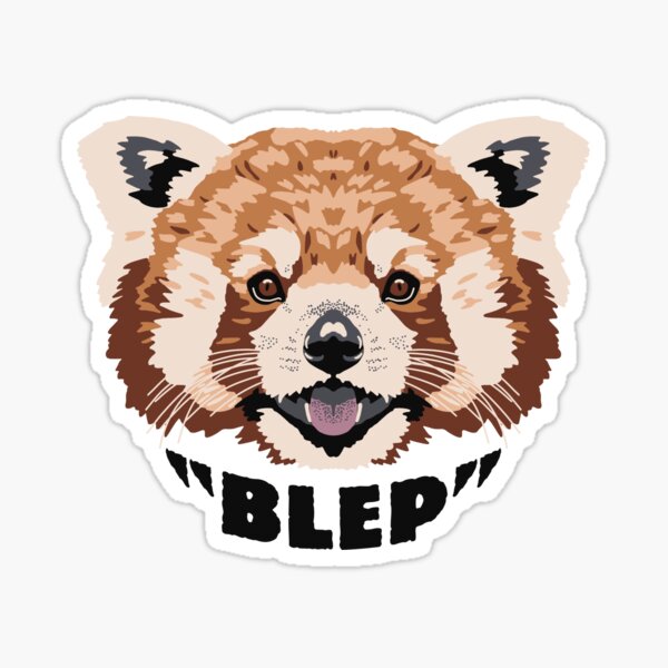 "'Blep' - Red Panda" Sticker for Sale by GeoCreate | Redbubble