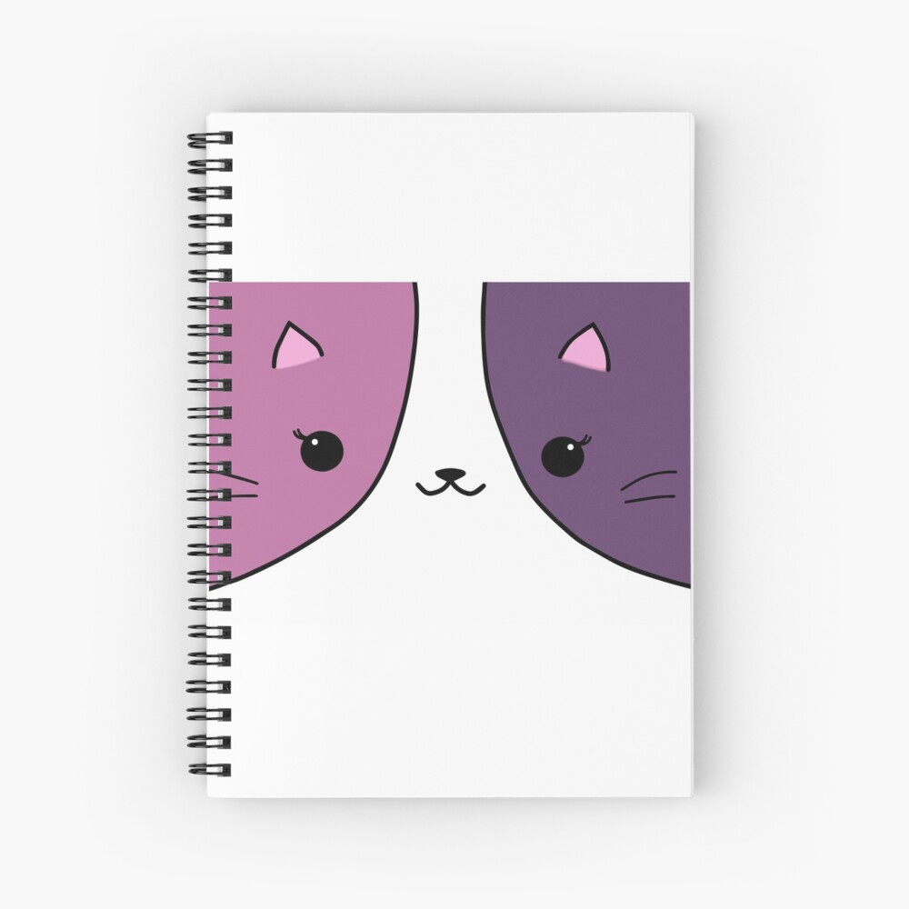 "Aphmau cat pink and purple" Spiral Notebook by MysteryFactory | Redbubble