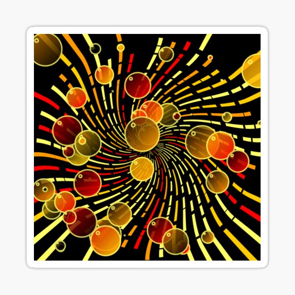 "Bubbles on vortex" Sticker for Sale by ElfledaElysi | Redbubble