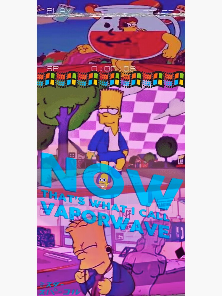 "SIMPSONSWAVE" Sticker for Sale by samr97 | Redbubble