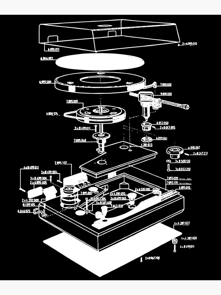 "Turntable Anatomy (Light)" Poster by Crea-Teeve | Redbubble