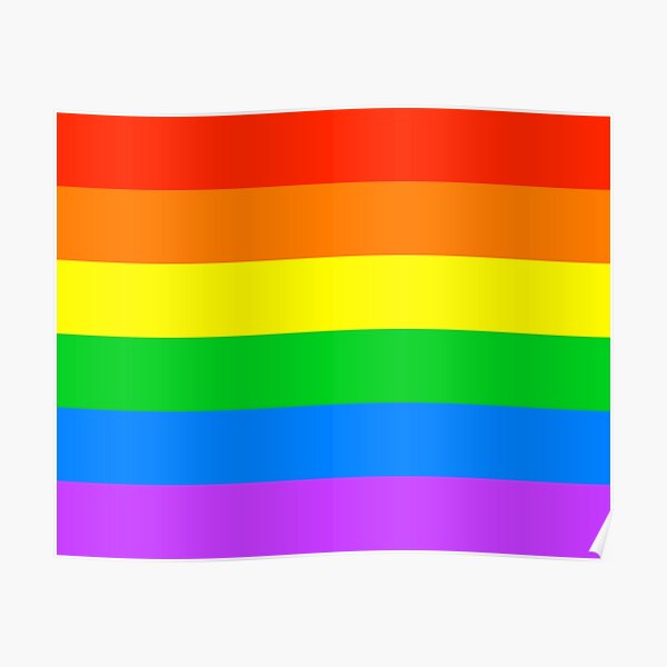 "Simple Gay Pride Flag" Poster by JuliaDream | Redbubble