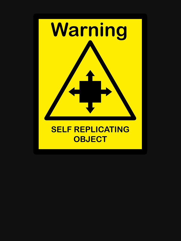 Scp Warning Self Replicating Object T Shirt By Xebec Redbubble