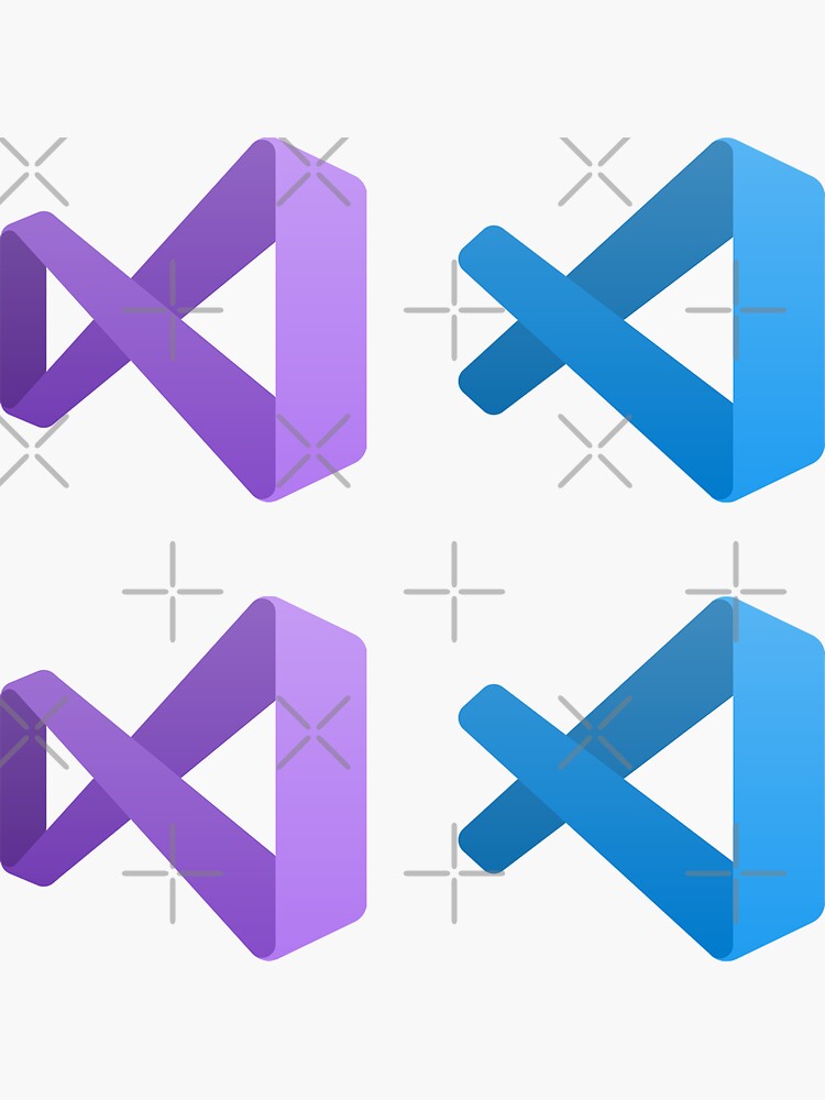 "Visual Studio and Visual Studio Code - Code Editor - 4x Sticker Pack ...