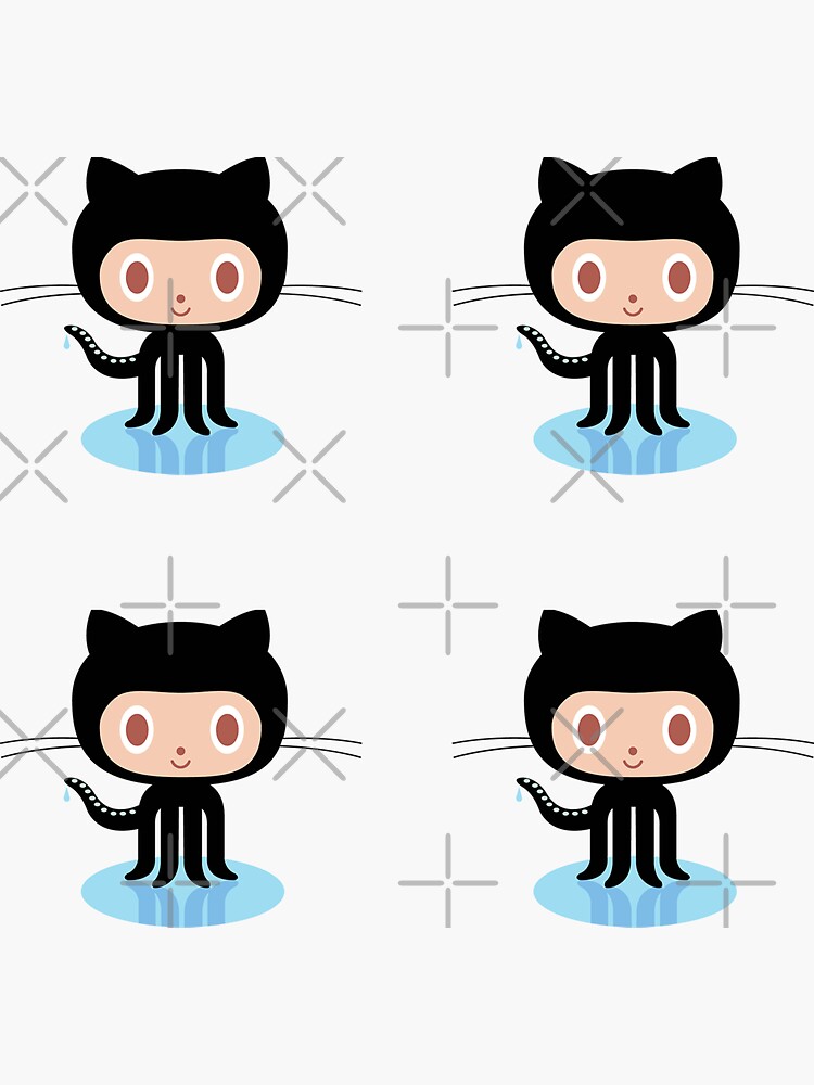 "Github Octocat - Sticker Pack" Sticker by zombieoummy | Redbubble