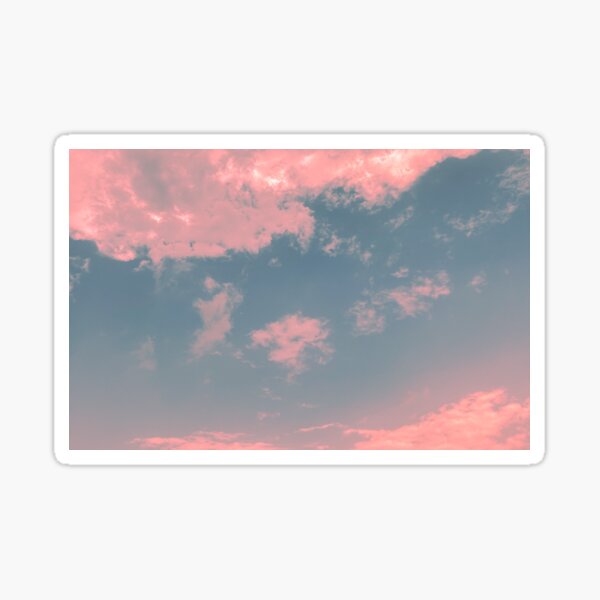 "Pink Clouds in the Blue Summer Sky Photo " Sticker for Sale by norah40 ...