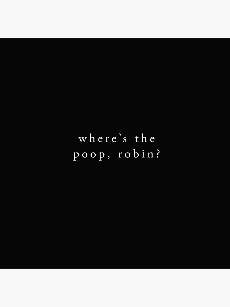 "Where's The Poop, Robin?" Poster by xaurelia | Redbubble