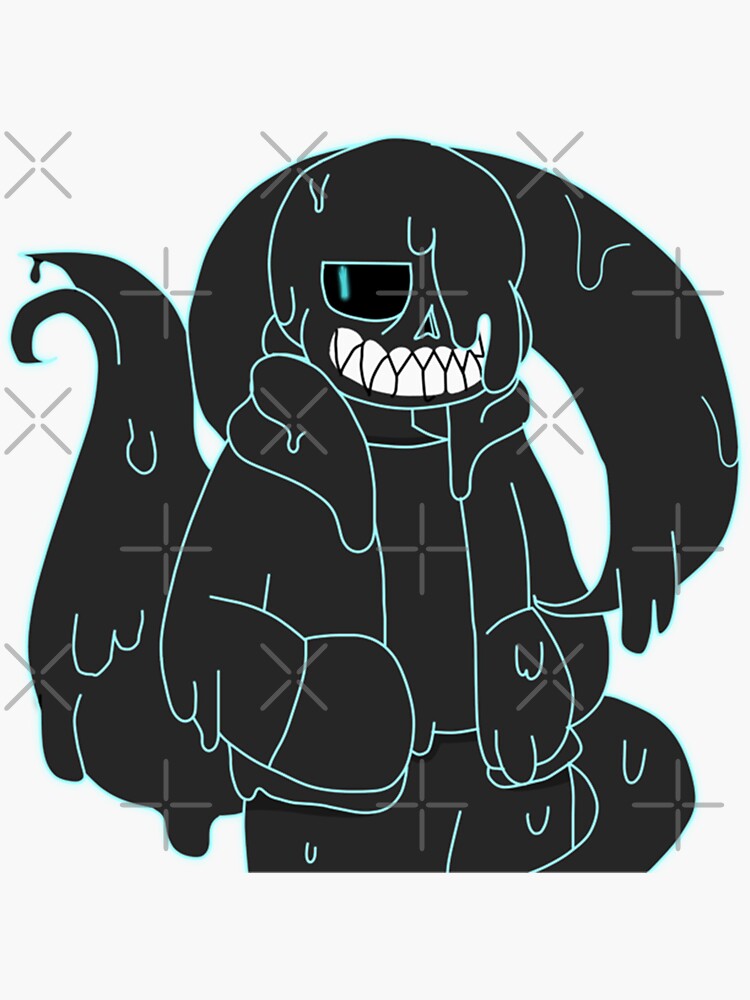 "Funny Art Undertale Game - Nightmare! Sans" Sticker for Sale by ...
