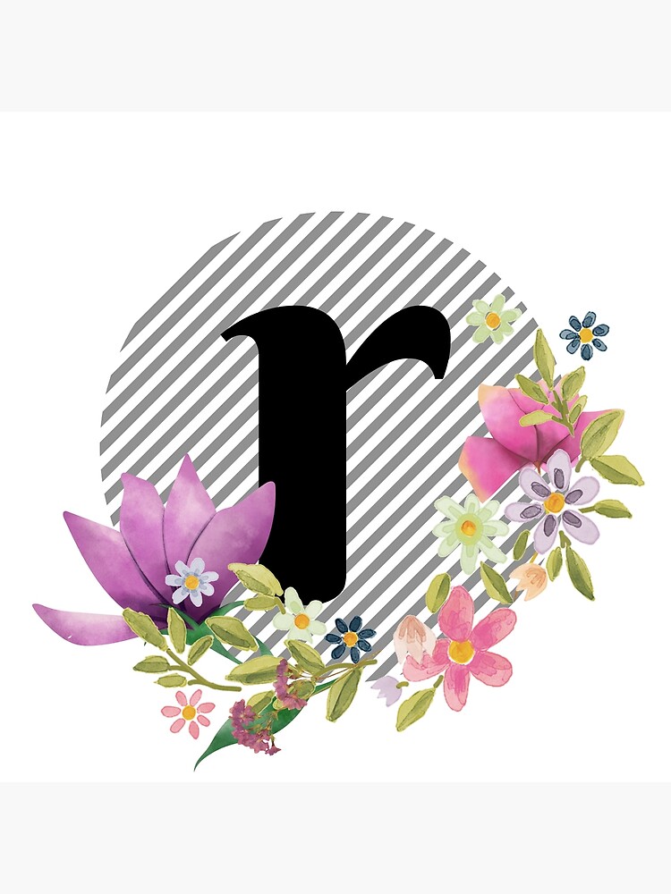 Póster «Iniciales de la letra r minúscula personalizadas» de ...