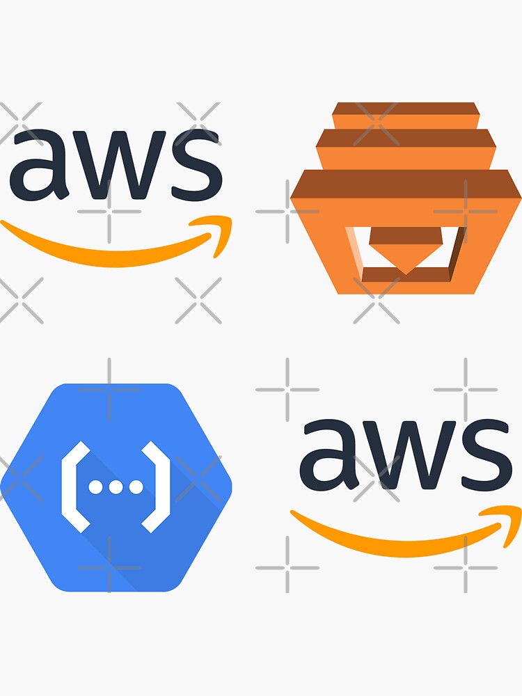 "AWS, AWS Lambda, Google Cloud Functions - 4x Sticker Pack" Sticker by ...