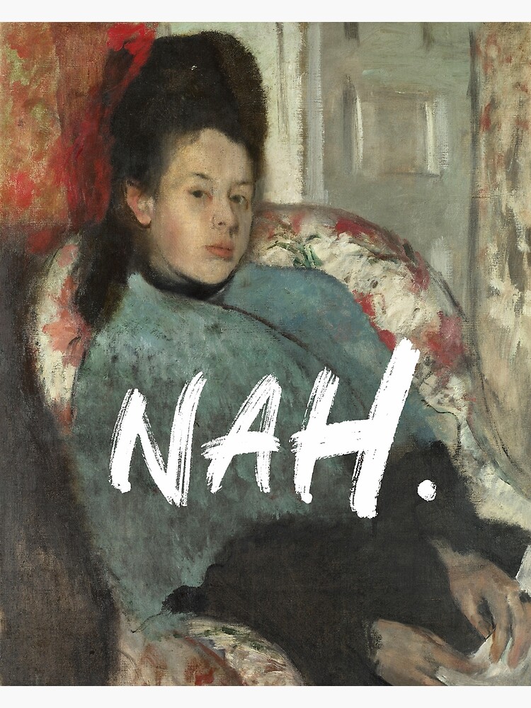 "altered impressionist painting of a young lady with the inscription ...