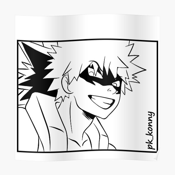 "Bakugou smiling" Poster by PK-konny | Redbubble
