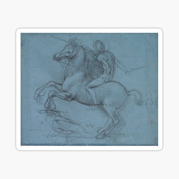 Pegatina «Leonardo da Vinci - Estudio para un monumento ecuestre» de ...