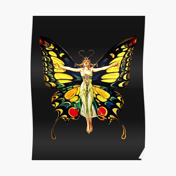 "Winged Faerie, 1920s Flapper, Psychedelic" Poster by artsphere | Redbubble