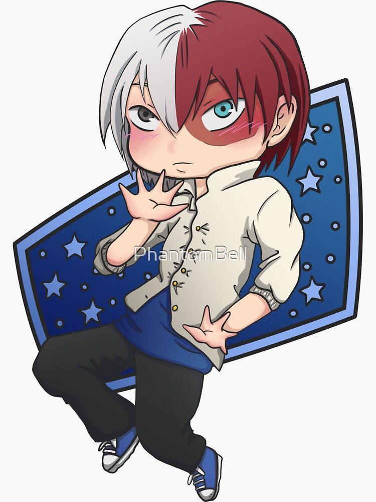 "Hero Academia Shoto Todoroki Chibi Fanart" Sticker for Sale by ...