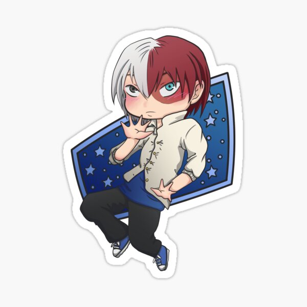 "Hero Academia Shoto Todoroki Chibi Fanart" Sticker for Sale by ...