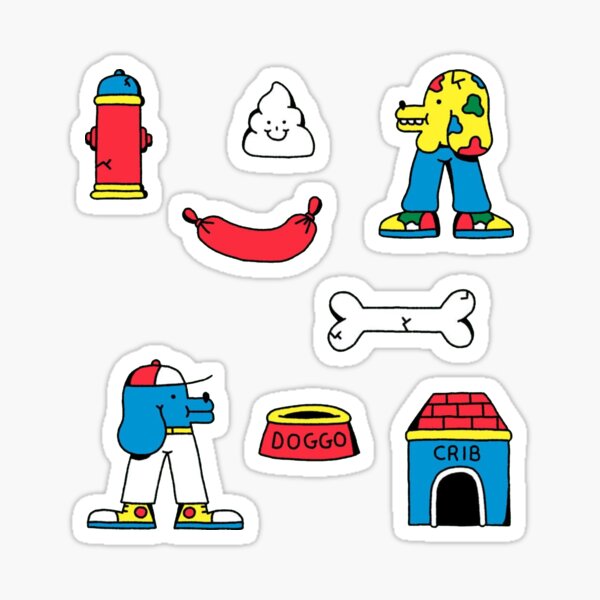 "Illustrated Dogos Pack " Sticker for Sale by Paint-n-Patts | Redbubble