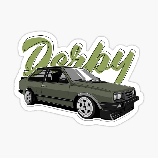"Stanced Derby" Sticker for Sale by shketdesign | Redbubble