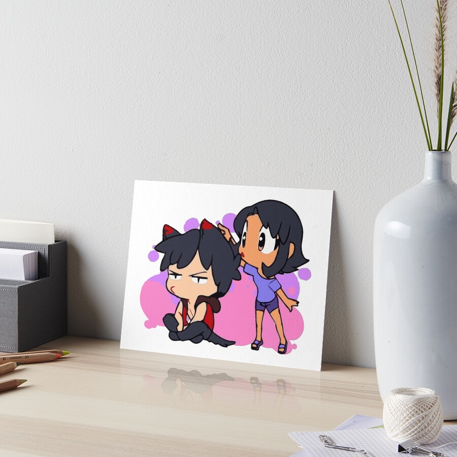 "Aphmau and Aaron Funny Aarmau" Art Board Print by MysteryFactory ...