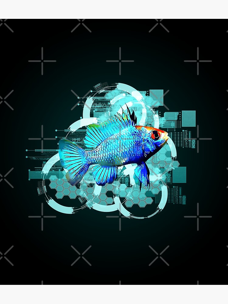 "Neon Blue Ram" Photographic Print for Sale by GFishy | Redbubble