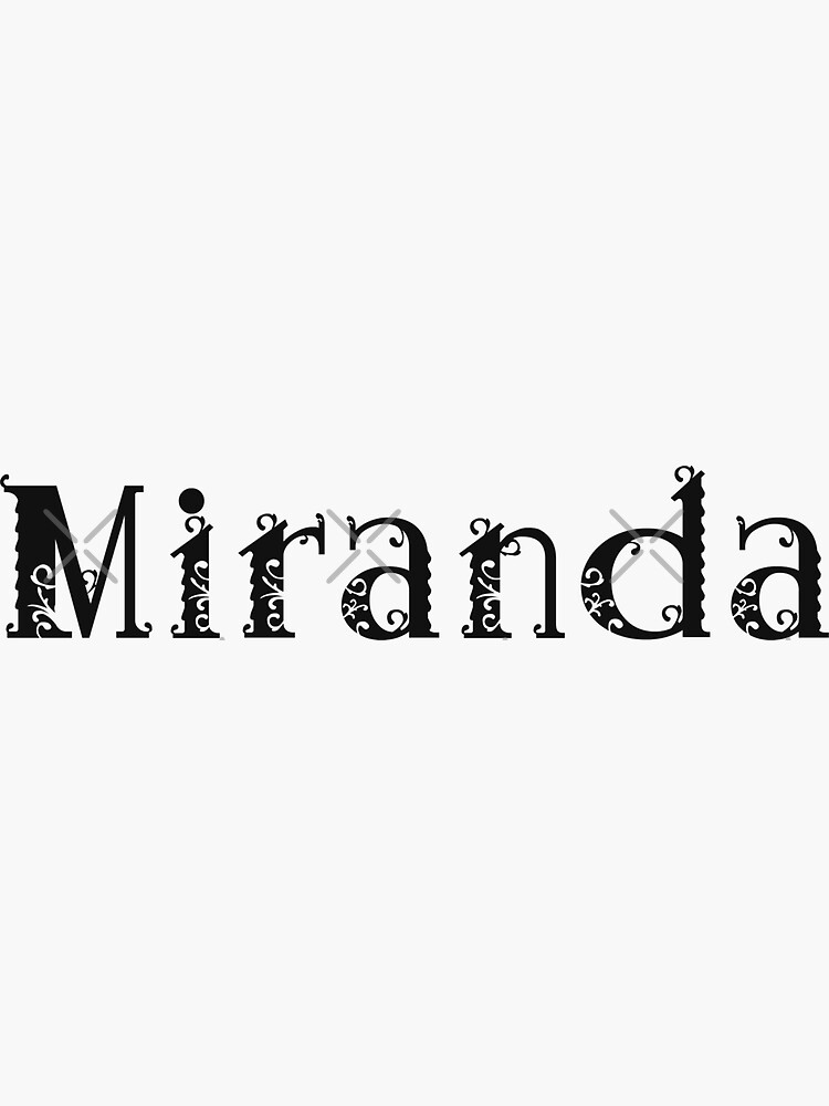 "Miranda" Sticker for Sale by Carrie Potter | Redbubble