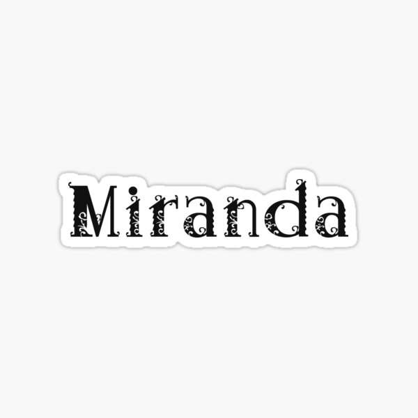"Miranda" Sticker for Sale by Carrie Potter | Redbubble