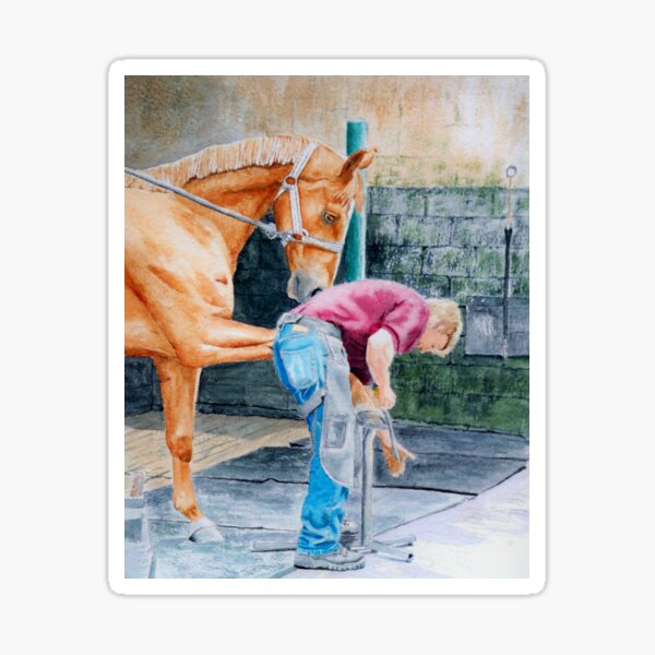 "Horse Farrier" Sticker for Sale by Skosty75 | Redbubble