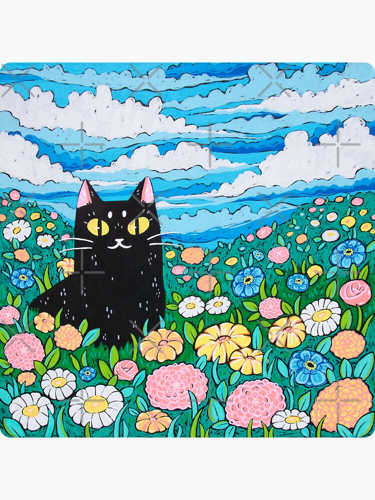 "Summer Meadow" Sticker for Sale by kattvalk | Redbubble