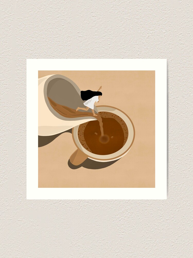 "Diving Into Coffee" Art Print for Sale by howdyjoy | Redbubble