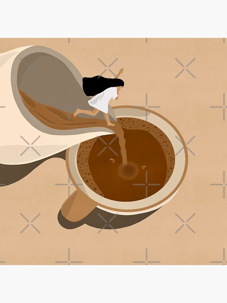 "Diving Into Coffee" Art Print for Sale by howdyjoy | Redbubble