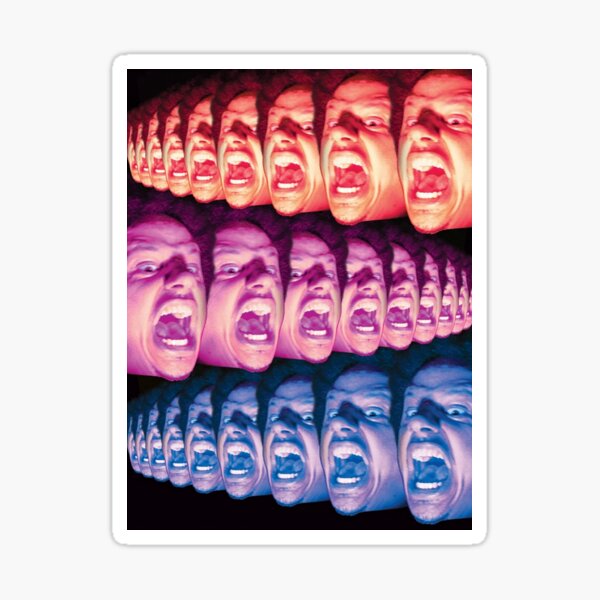 "Eric Andre Screaming" Sticker for Sale by Kinnon | Redbubble