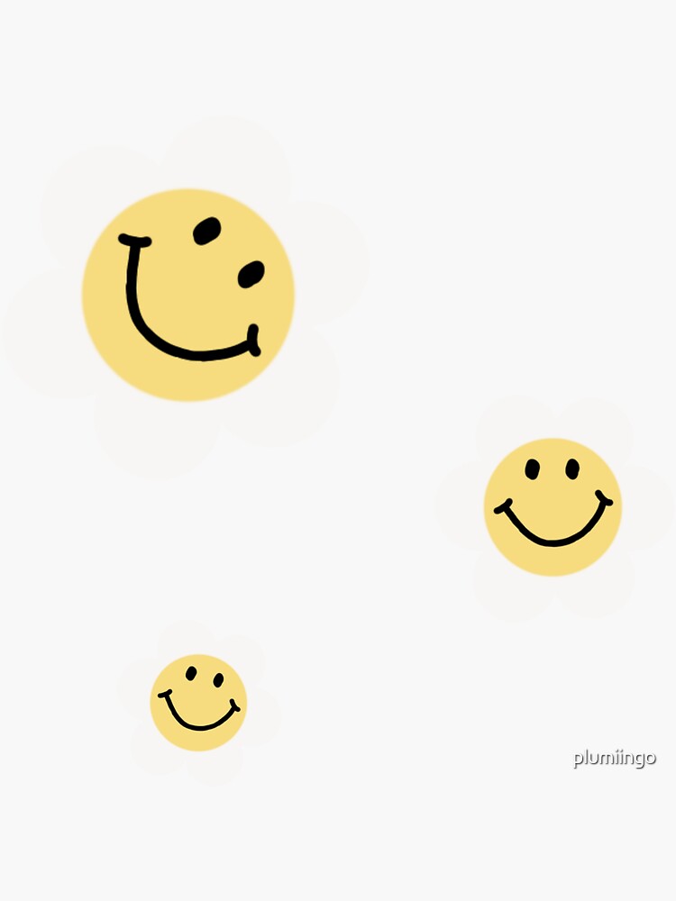 "daisy smiley face" Sticker by plumiingo | Redbubble