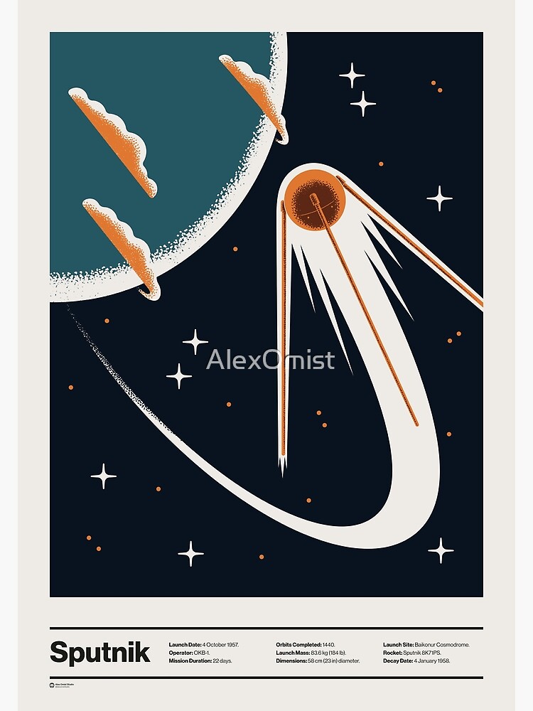 "Sputnik" Poster for Sale by AlexOmist | Redbubble