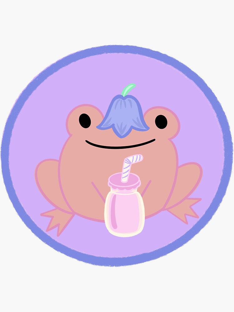 "Strawberry Milk Froggy" Sticker for Sale by TulipFields | Redbubble