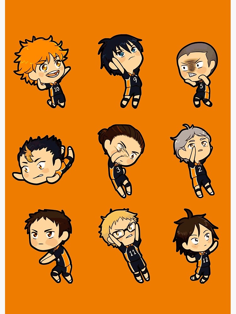 "Chibi Karasuno Team" Poster by Covintage19 | Redbubble