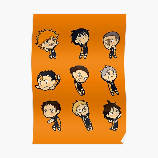"Chibi Karasuno Team" Poster by Covintage19 | Redbubble