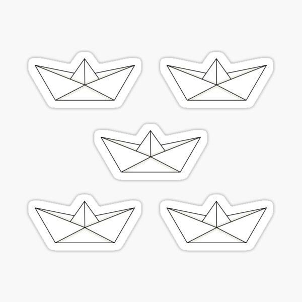"White paper boats" Sticker for Sale by Nikamii | Redbubble