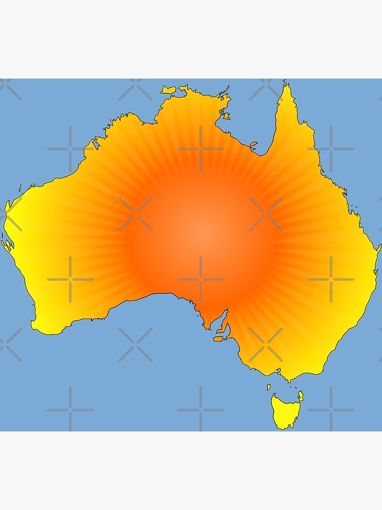 "Sunny Australia Map" Poster for Sale by Almdrs | Redbubble